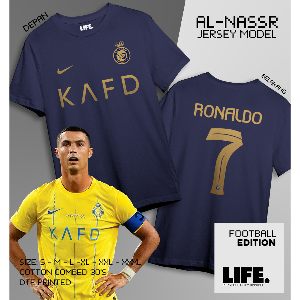 Jual Kaos Al Nassr Kafd Ronaldo Cr7 Terbaru Model Jersey Baju Bola Liga
