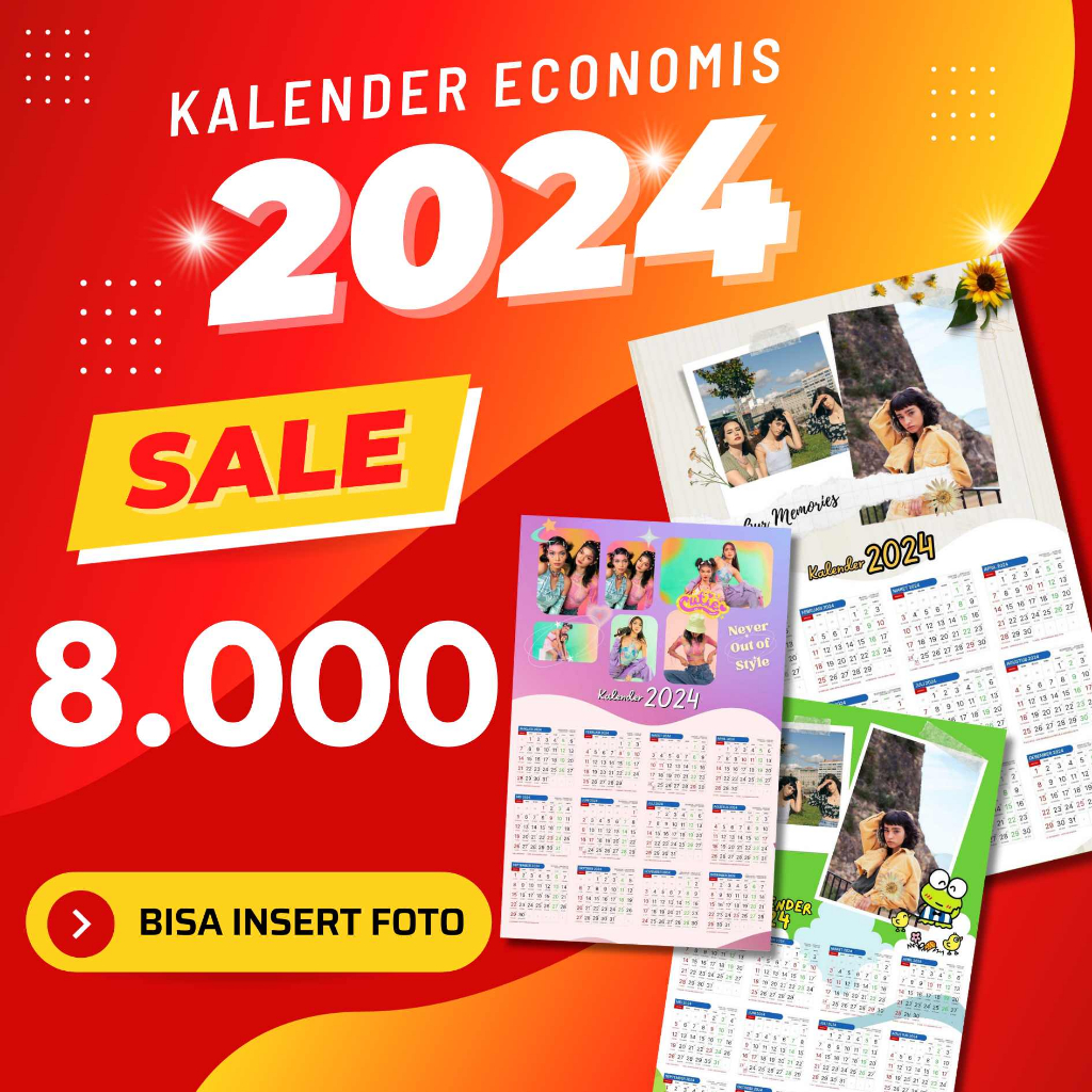 Jual Kalender 2024 - Kalender Dinding 2024 - Kalender Custom Foto ...