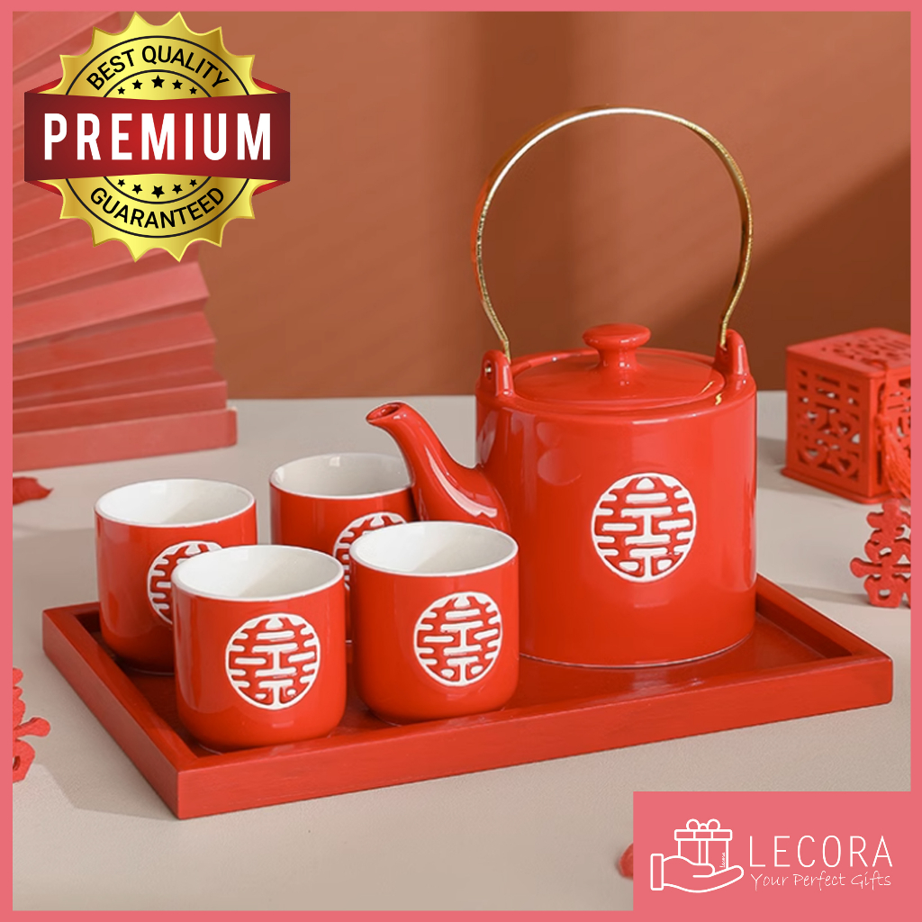 Jual LECORA Teko Teapot Ceramic Set Chinese PHANGTEH / SANGJIT / TEAPAY ...