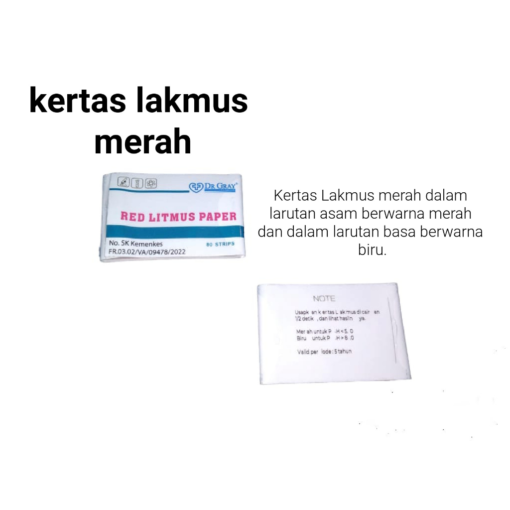 Jual Kertas lakmus ketuban /tes keasaman / basa - Merah dan Biru DR ...