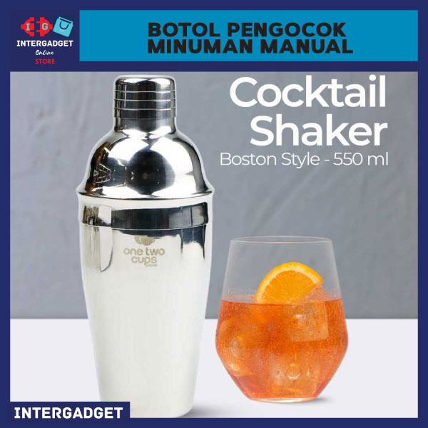 Jual Cocktail Shaker Bartender Boston Style Stainless Steel | Shopee ...