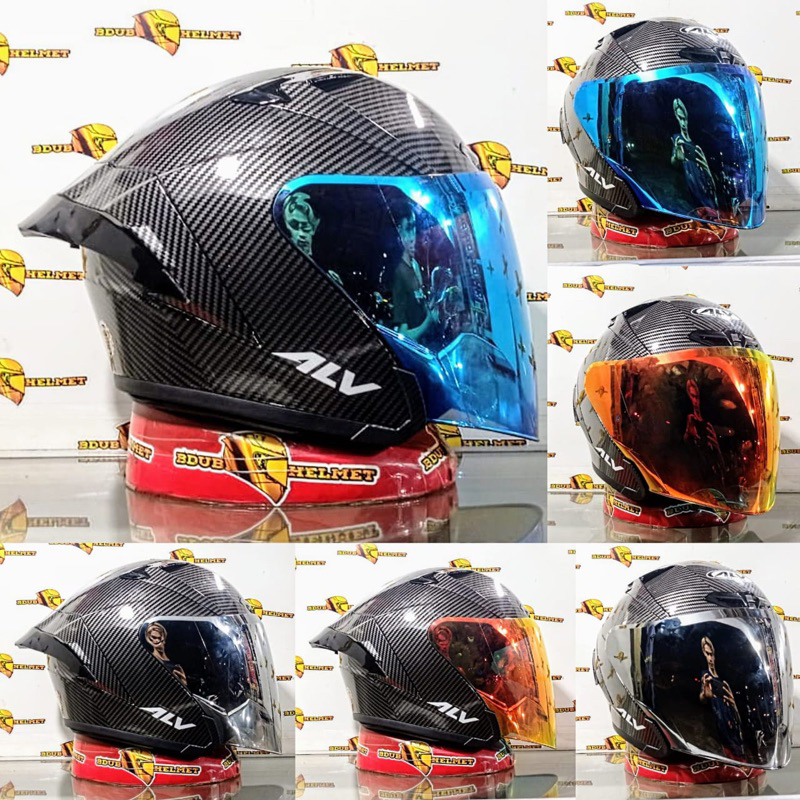 Jual Helm ALV ULTRON motif carbon black ( paket gantang) | Shopee Indonesia