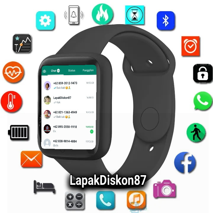 Jual Jam Tangan Hp Android Sport Smartwatch Y68 Plus Swart Watch Anti ...