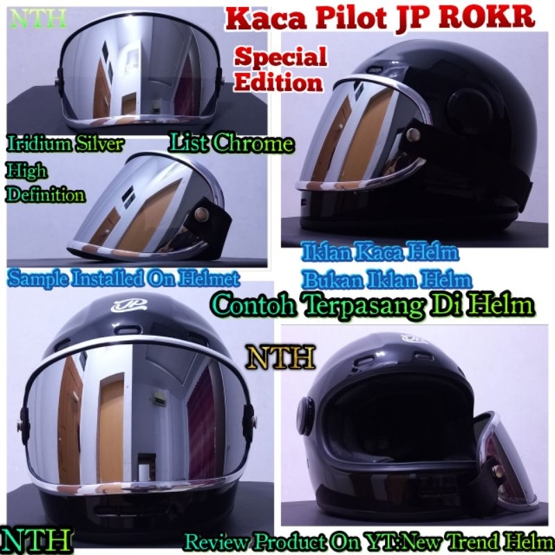 Jual Kaca Pilot Helm JP Rokr Berkualitas Kaca Helm JP Rokr Anti Silau ...