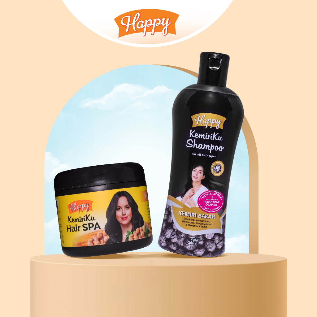 Jual Happy Shampoo Kemiri Bakar & Hair Spa Kemiriku - Perawatan Rambut ...