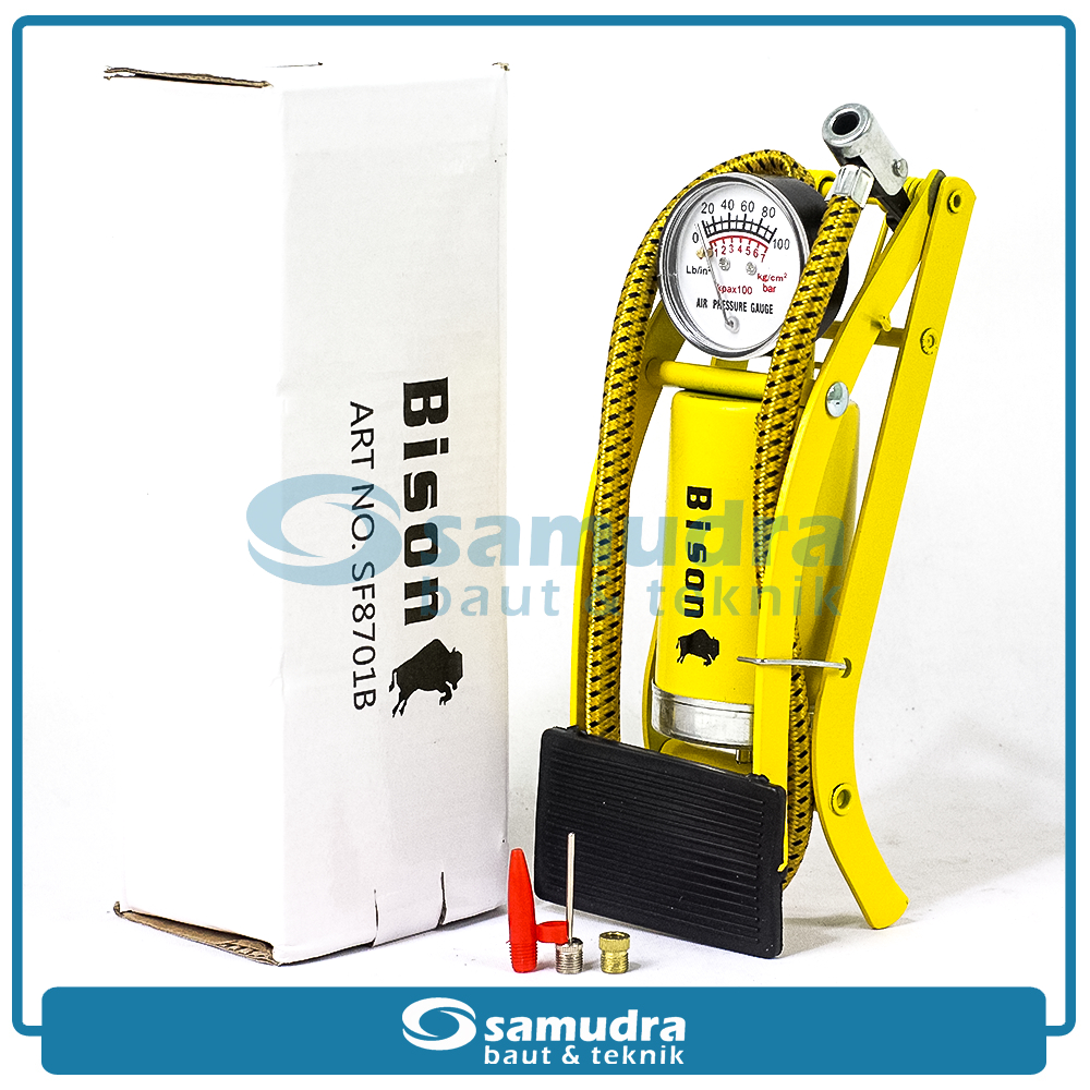 Jual Pompa Injak Kaki 1 Tabung BISON Alat Isi Angin Ban Mobil Motor ...