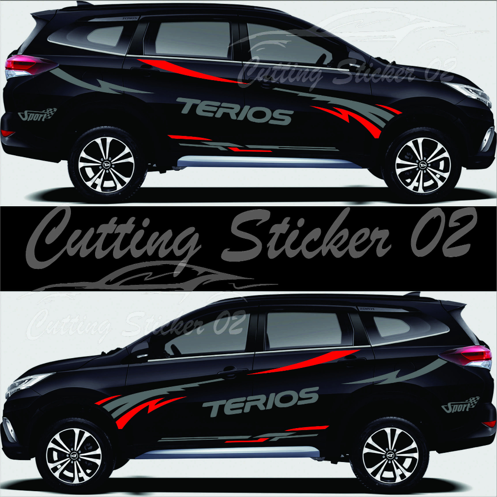 Jual Stiker Cutting Mobil Terios Stiker Variasi Bodi Samping Mobil ...