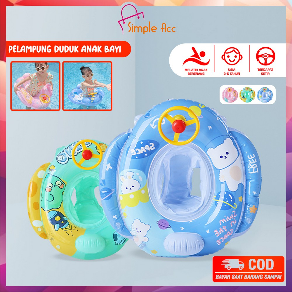 Jual DO-M326 Ban Renang Anak Swim Ring Motif Stir Mobil Ban Renang Bayi ...
