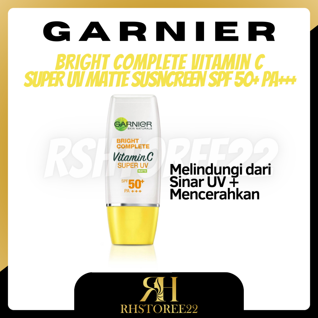 Jual GARNIER BRIGHT COMPLETE VITAMIN C SUPER UV MATTE SUNSCREEN SPF 50 ...