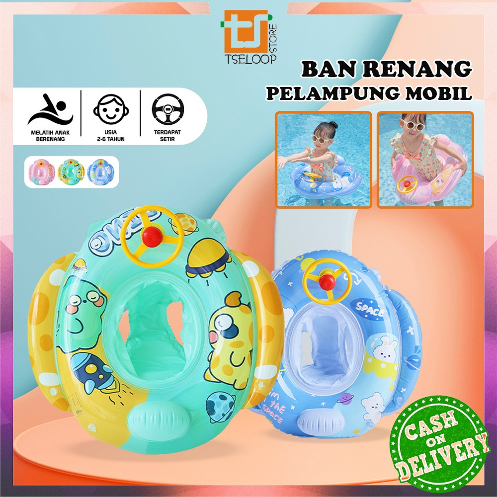 Jual OFM-M326 Ban Renang Anak Swim Ring Motif Stir Mobil Ban Renang ...