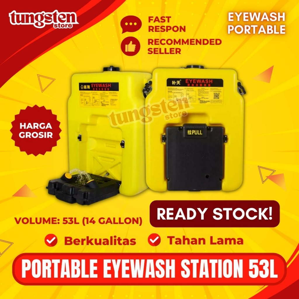 Jual Portable Emergency Eyewash 14 Gallon, Eyewash Station 53L, Pencuci ...