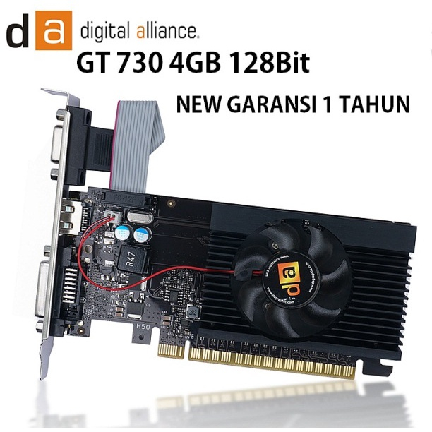 Jual VGA CARD DIGITAL ALLIANCE NVIDIA GEFORCE GT 730 4GB GDDR3 128bit | Shopee Indonesia