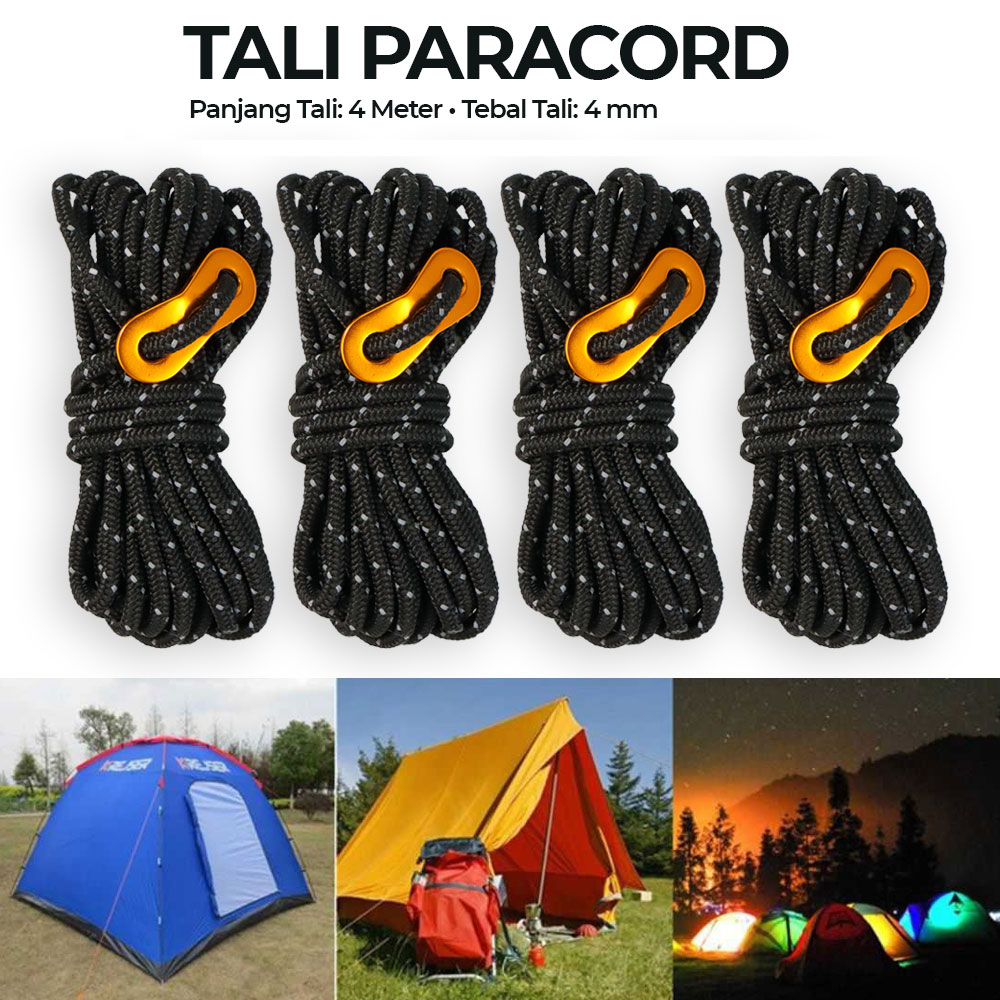 Jual Tali Paracord Tali Tenda Climbing Rope 4M RayMING - RY1A | Shopee ...