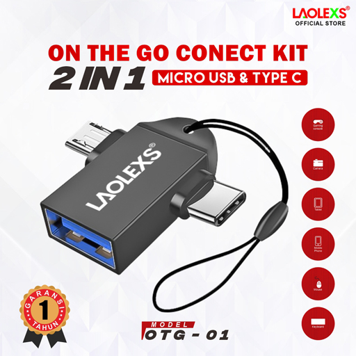 Jual OTG 2in1 OTG-01 CONVERTER USB 3.0 TO MICRO AND TYPE-C LOG-ON ...