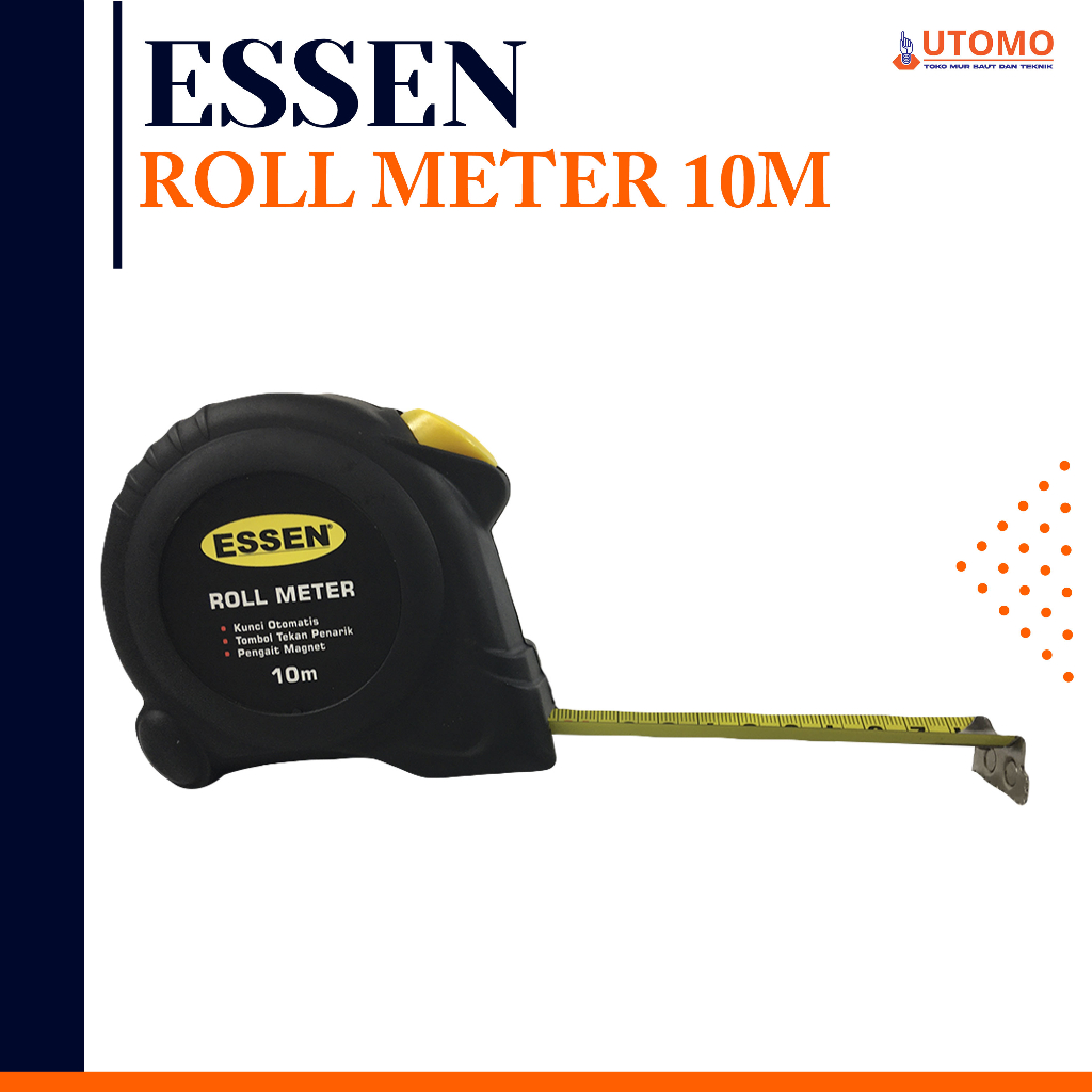 Jual METERAN 10M ESSEN / Auto stop Meteran Otomatis Stop 10M ESSEN ...