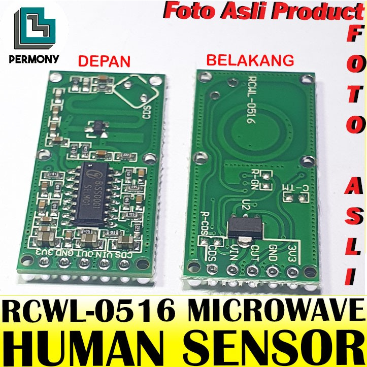 Jual RCWL-0516 Sensor Microwave Radar Body Induction Detection deteksi ...