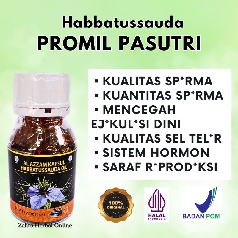 Jual Habbatussauda Oil Kapsul Promil Pasutri Tingkatkan Kualitas Sperma ...