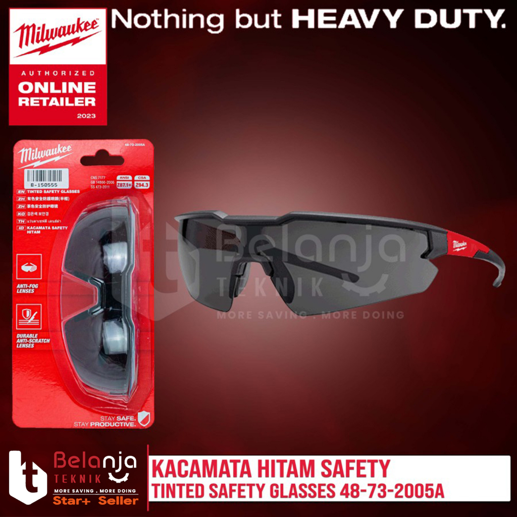 Jual Milwaukee Tinted Safety Glasses Kacamata Safety Kaca Mata Kerja ...