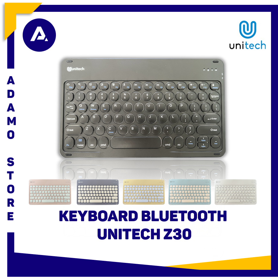 Jual Unitech Bluetooth Keyboard Z30 Wireless Slim Rechargeable | Shopee ...