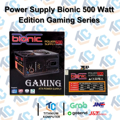 Jual Power Supply Bionic 500 Watt Edition Gaming Series | Shopee Indonesia