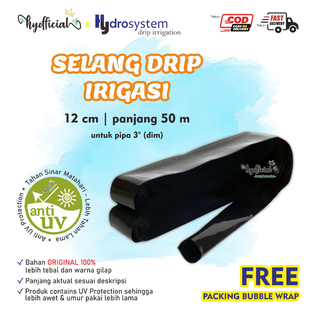 Jual Selang Drip Irigasi Pertanian 12 cm 50 meter - Pipa 3 inch ...