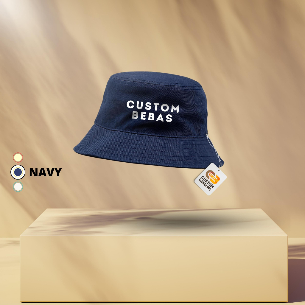 Jual Topi Bucket Bisa Custom Nama Sendiri Atau Bucket Hat Motif Topi ...