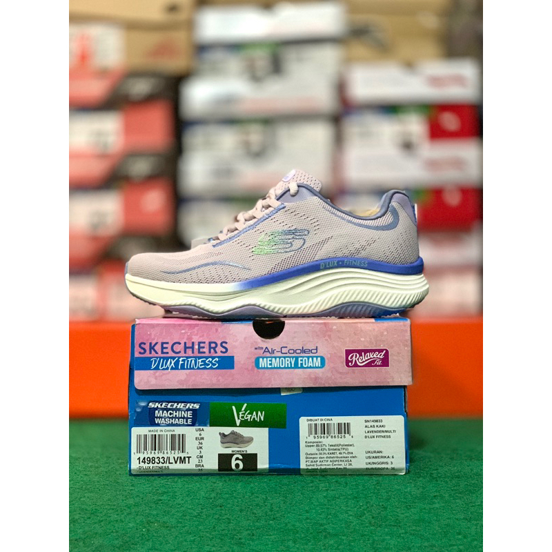 Jual SKECHERS D’LUX FITNESS WOMEN 149833/LVMT ORIGINAL 100% RESMI PT ...