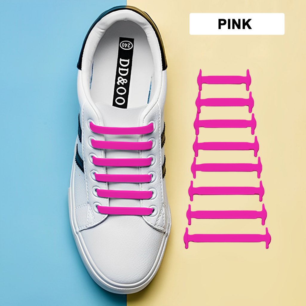 Jual Tali Sepatu Karet Silikon Elastis Lazy Lace Shoelaces Silicone 16 ...