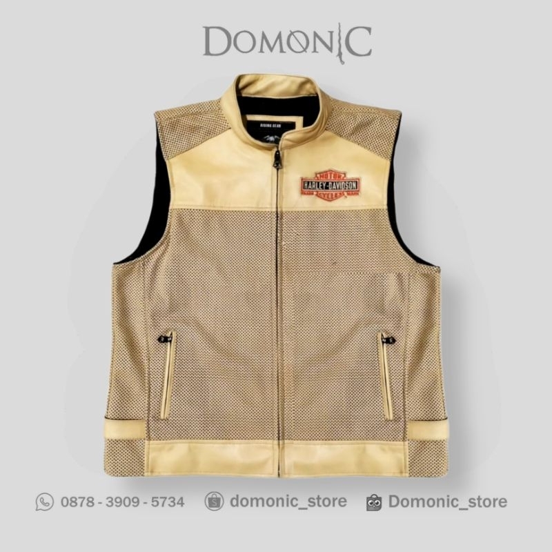 Jual vest biker rompi motor Harley Davidson kulit asli kualitas import ...