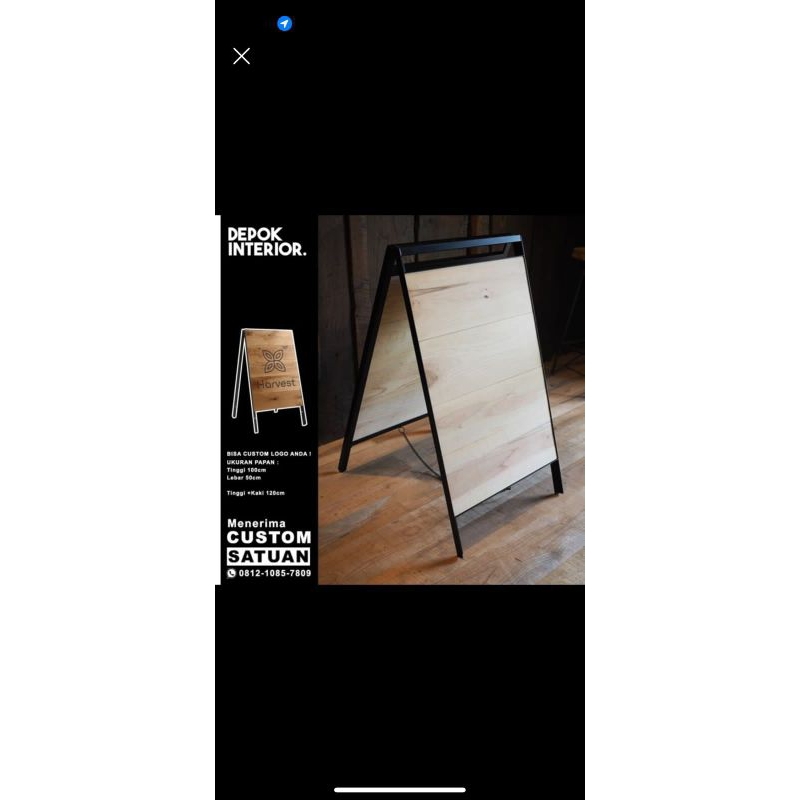 Jual papan nama/papan menu besi/papan iklan/signage | Shopee Indonesia