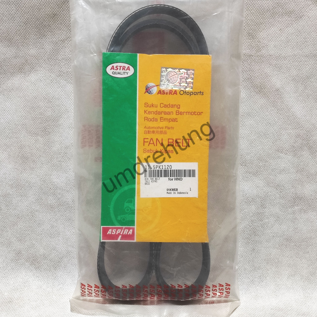 Jual Fan Belt Fanbelt Tali Kipas Brio Satya 1.2 1200 cc | Shopee Indonesia