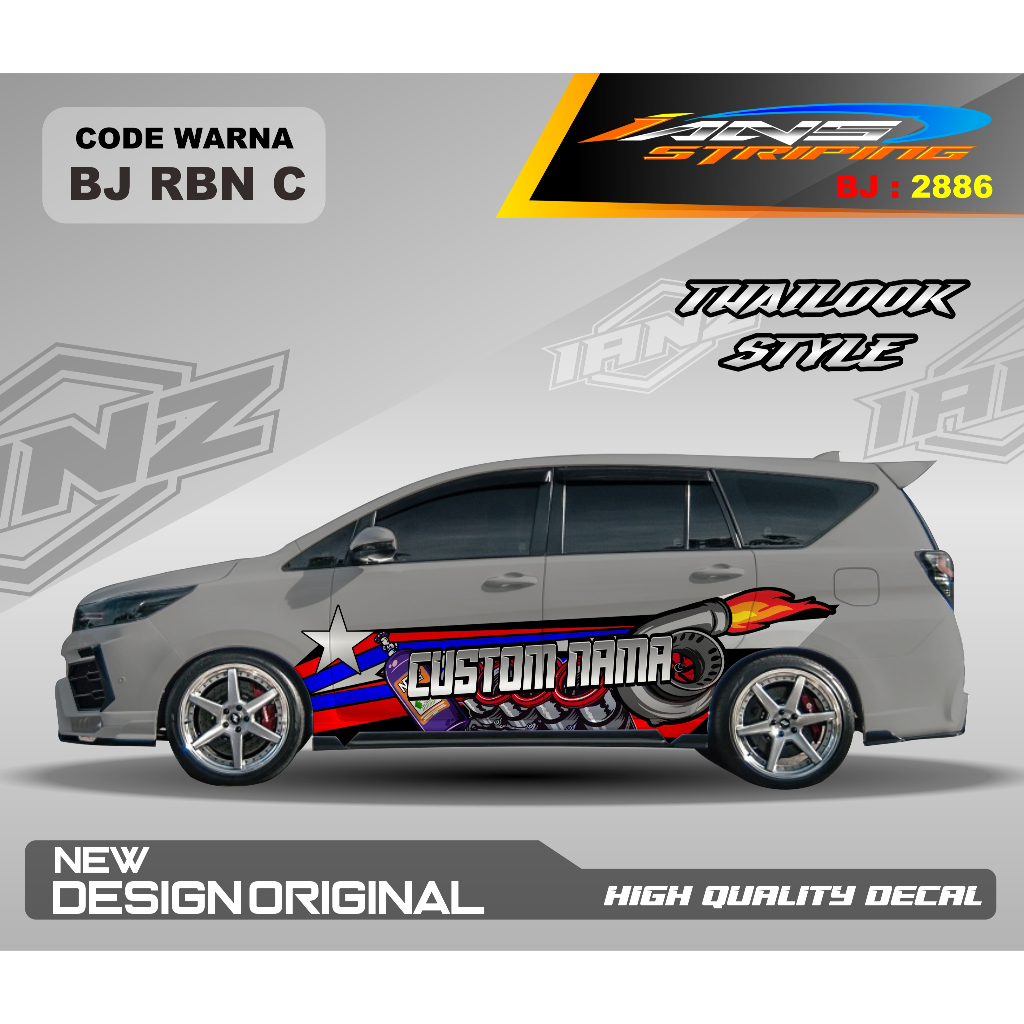 Jual BJ 2886-DECAL STIKER MOBIL TURBO DIESEL-STICKER UPDATE DESAIN SIAP ...