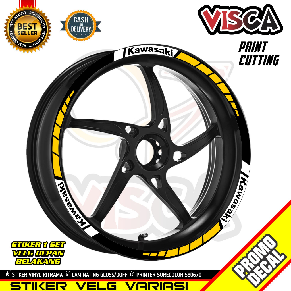 Jual Stiker Velg List Velg Motor Stiker Velg Ring 17 KAWASAKI | Shopee ...