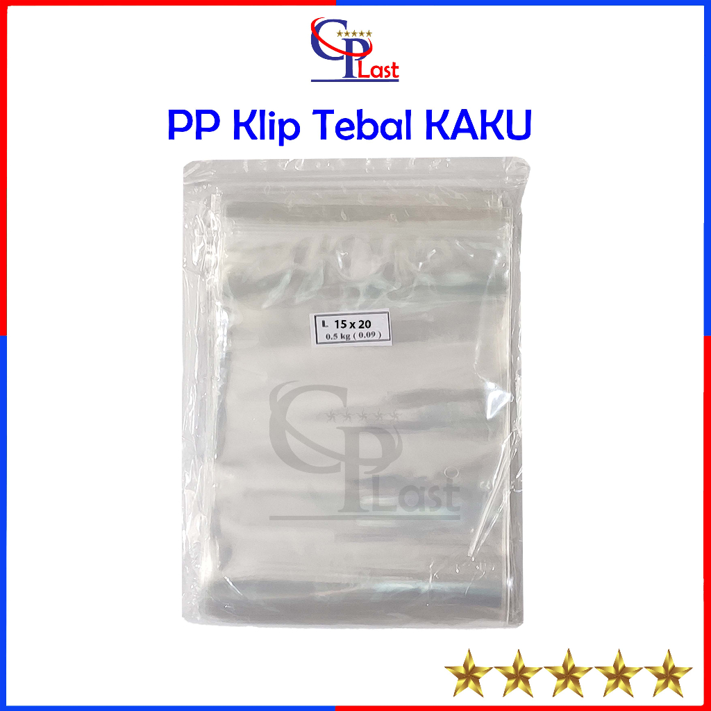 Jual PLASTIK KLIP TEBAL 15x20 cm 90 micron / PP KAKU BENING 15 x 20 cm ...