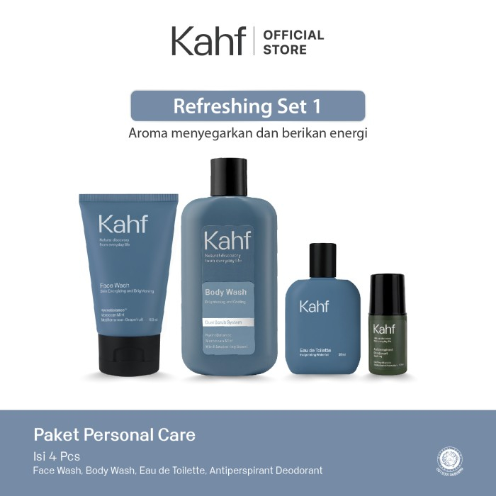 Jual Kahf Paket Personal Care Isi 4pcs - Face Wash, Body Wash, EDT & Deo | Shopee Indonesia