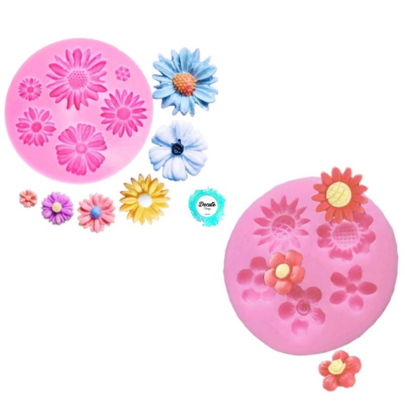 Jual Cetakan Silikon bentuk Aneka Bunga / Cetakan bunga /Flower ...