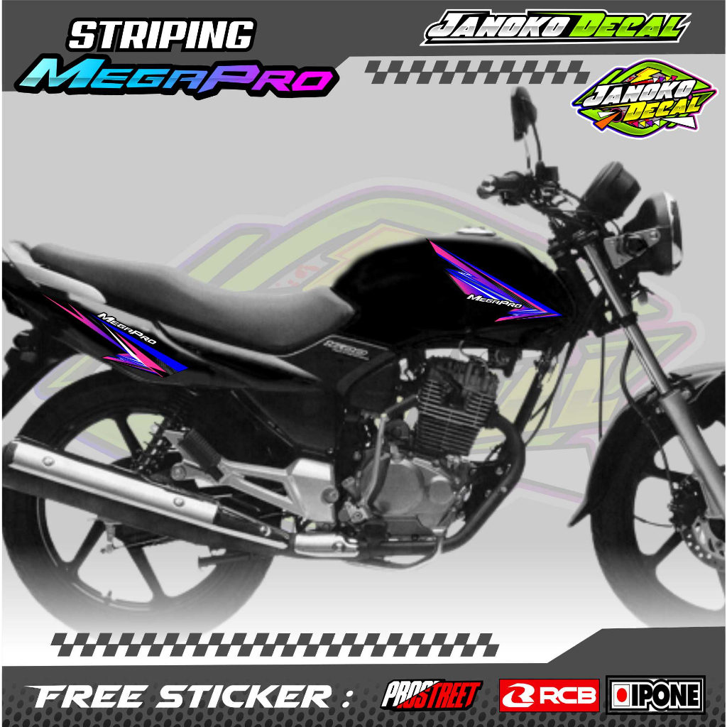 Jual STRIPING VARIASI MEGA PRO PRIMUS / STICKER LIST MOTOR HONDA MEGA ...