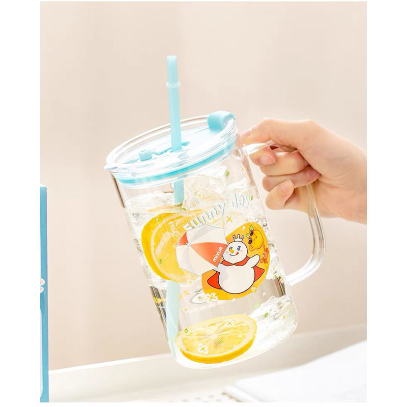 Jual Botol Tumbler Kaca Mixue Summer 900ML Merchandise Mixue Original ...