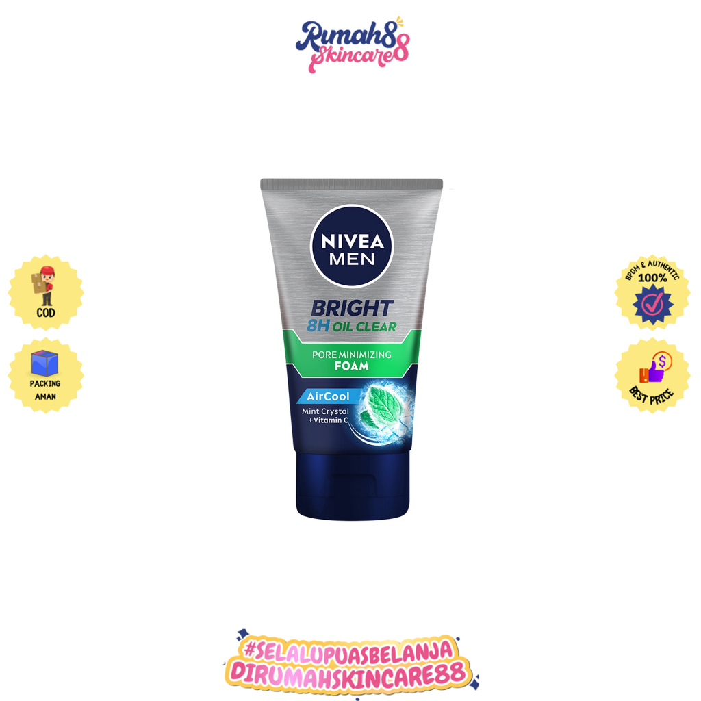 Jual NIVEA MEN Bright Oil Clear Pore Minimizing Facial Foam | Shopee ...
