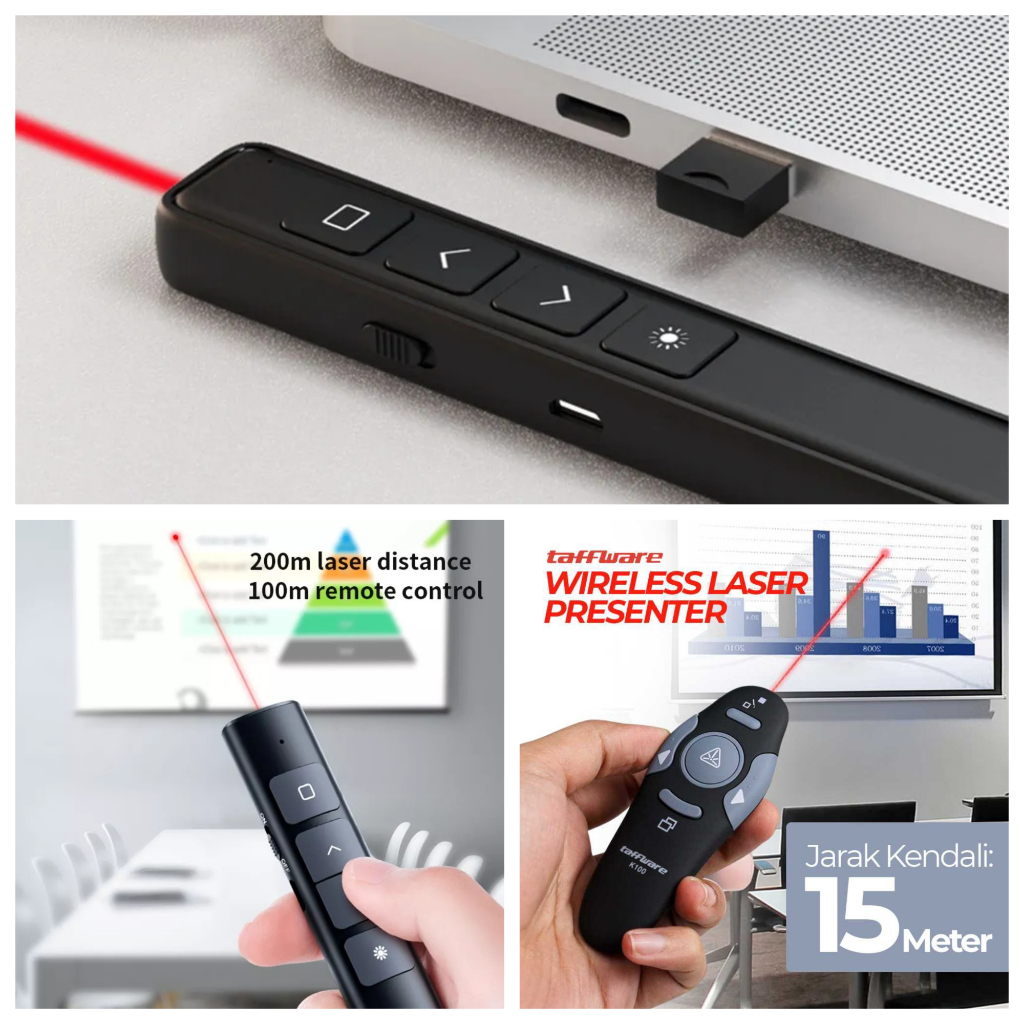 Jual Pointer Presentasi Wireless Remote Control Laser Plug And Play ...