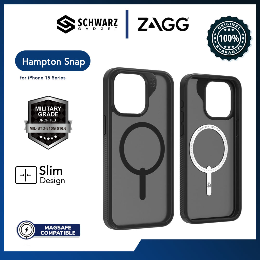Jual ZAGG Hampton Snap Magsafe Case iPhone 15 Pro Max Plus Slim Matte ...