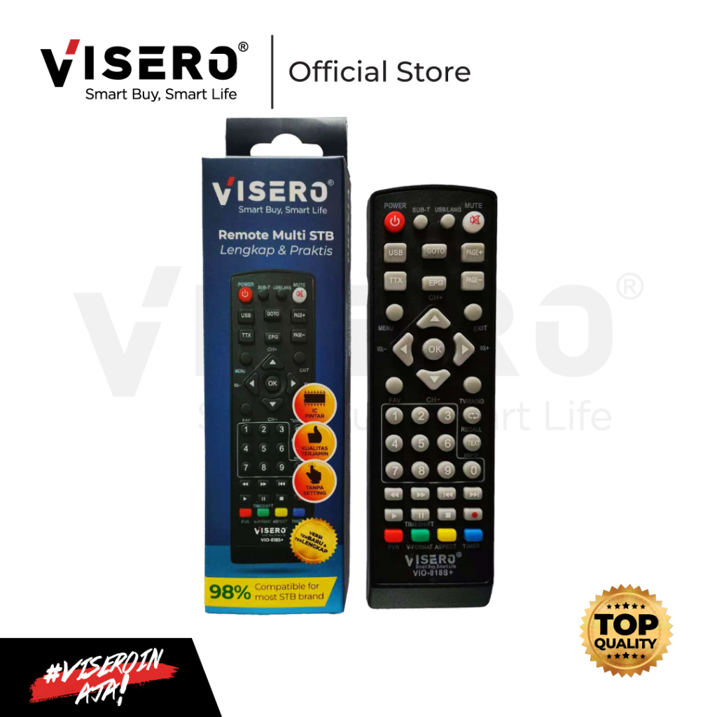Jual Remote Multi STB Visero (VIO-818S+) | Shopee Indonesia