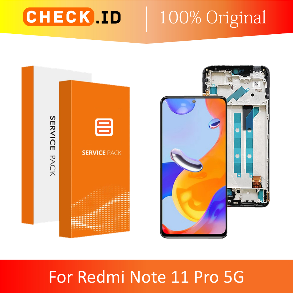 Jual [ CHECK.ID ] LCD + FRAME XIAOMI REDMI NOTE 11 PRO 4G / NOTE 11 PRO ...
