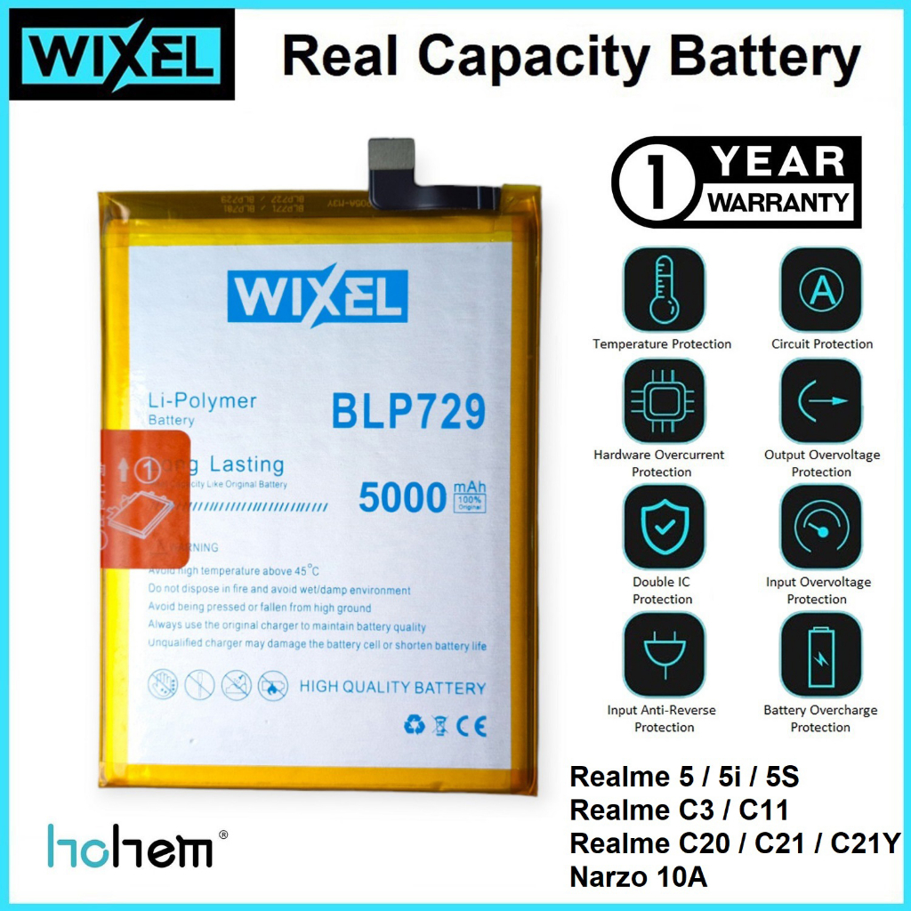 Jual WIXEL ORIGINAL Baterai BLP729 Realme C3 5 5i 5S C11 C20 C21 C21Y ...