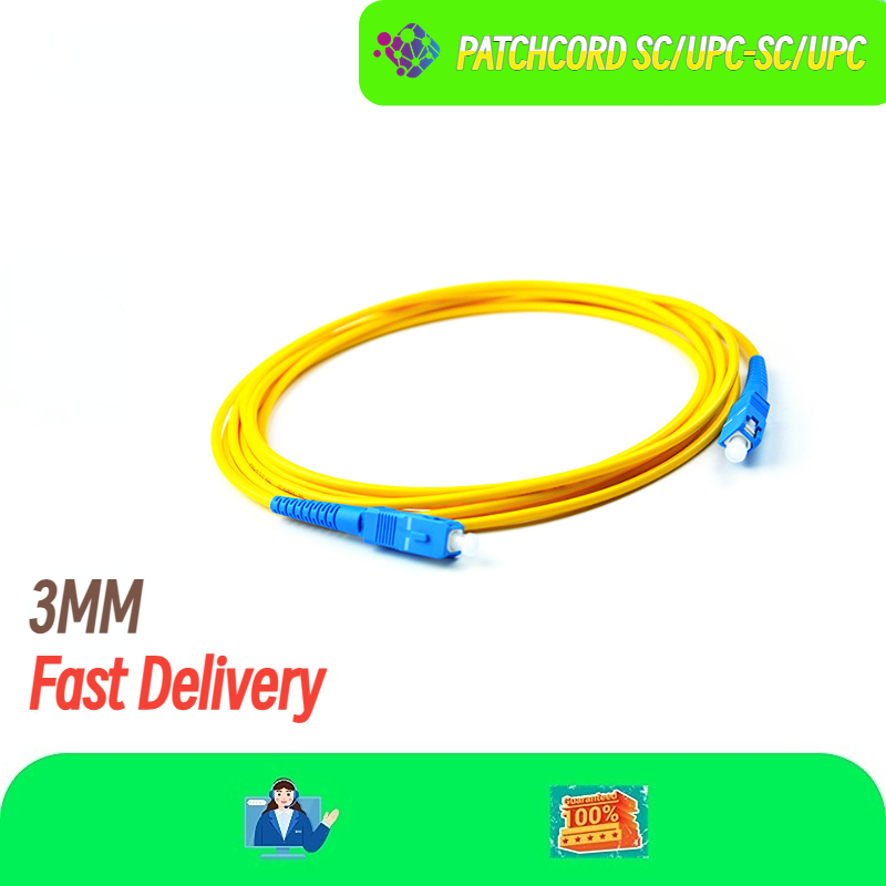 Jual PATCHCORD SC UPC Fiber Optic FTTH 3MM 0.5Meter 1Meter 0.5M 1M ...