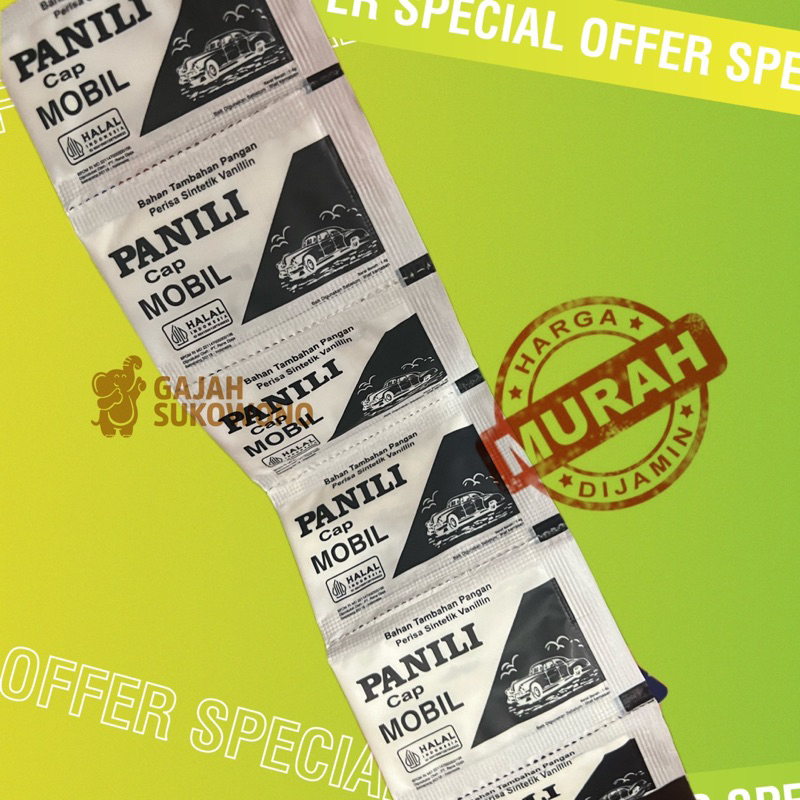 Jual Dapat 10pcs Vanili sachet atau panili merk Mobil | Shopee Indonesia