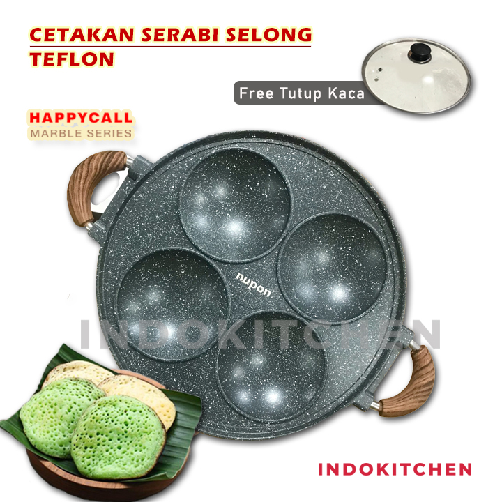 Jual Cetakan Serabi Apem Selong 4 Lubang Teflon Happycall Anti Lengket ... Jual Cetakan Serabi Apem Selong 4 Lubang Teflon Happycall Anti Lengket ...