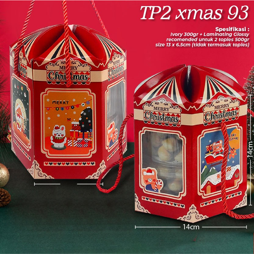 Jual Box TP2 X'mas 93 Edisi Natal | Box Kue | Box Toples | Box Snack (1 Pak 4 Pcs) | Shopee ...