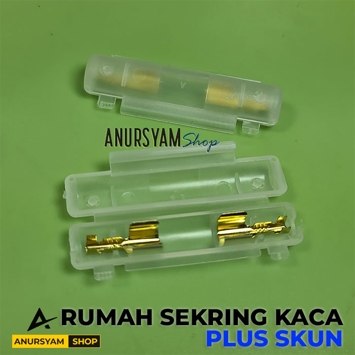 Jual fuse box sekring kaca + skun / rumah sikring tabung | Shopee Indonesia