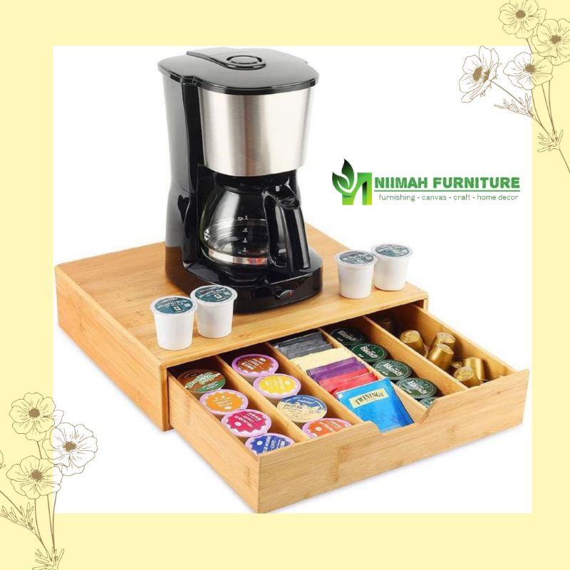 Jual Rak Laci Kopi Kapsul Kayu Jati Belanda / Coffee pod holder / k-cup ...